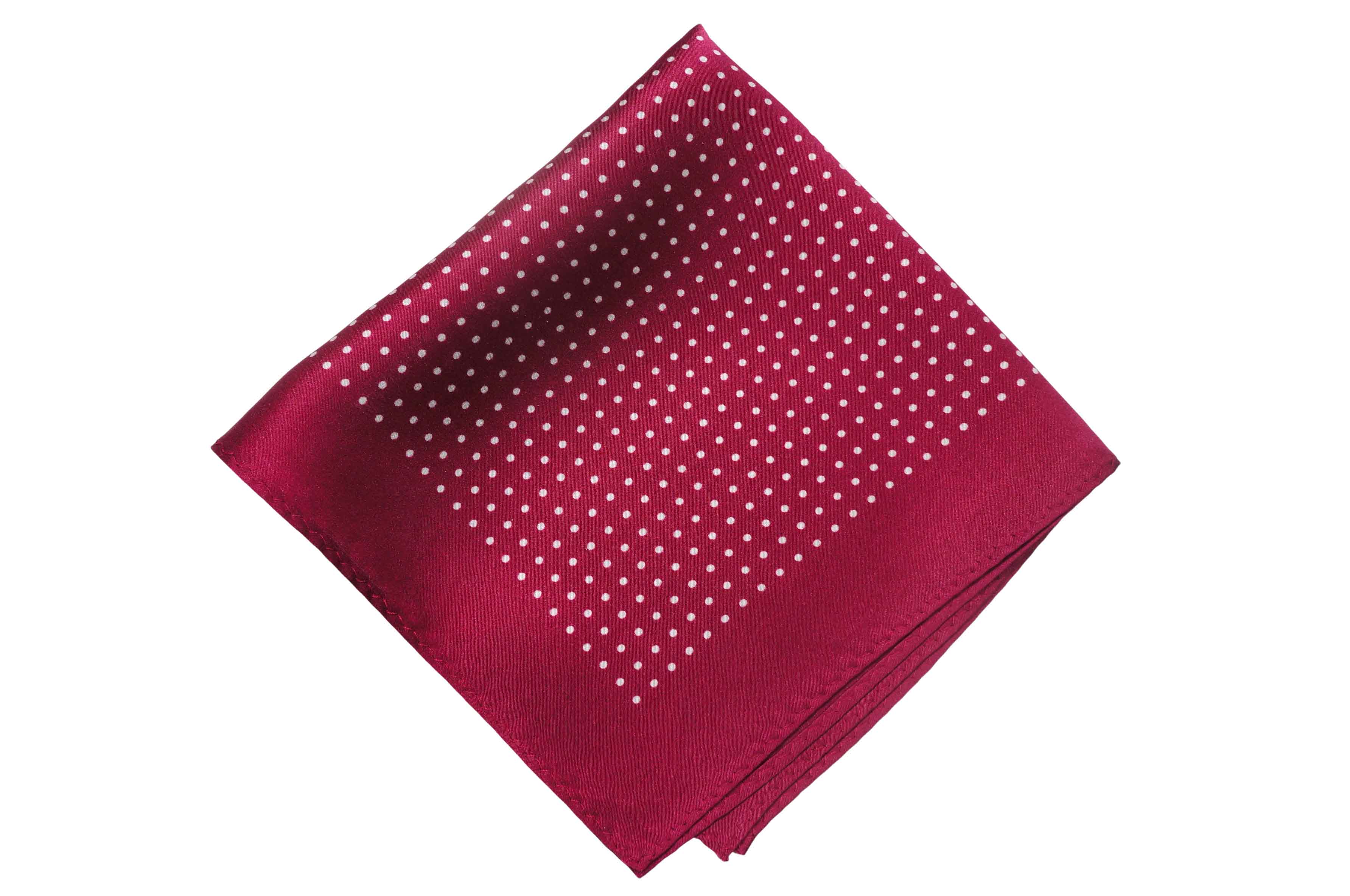 Fuchsia Red Dotted Silk Pocket Square – Aristocrats Bows N Ties