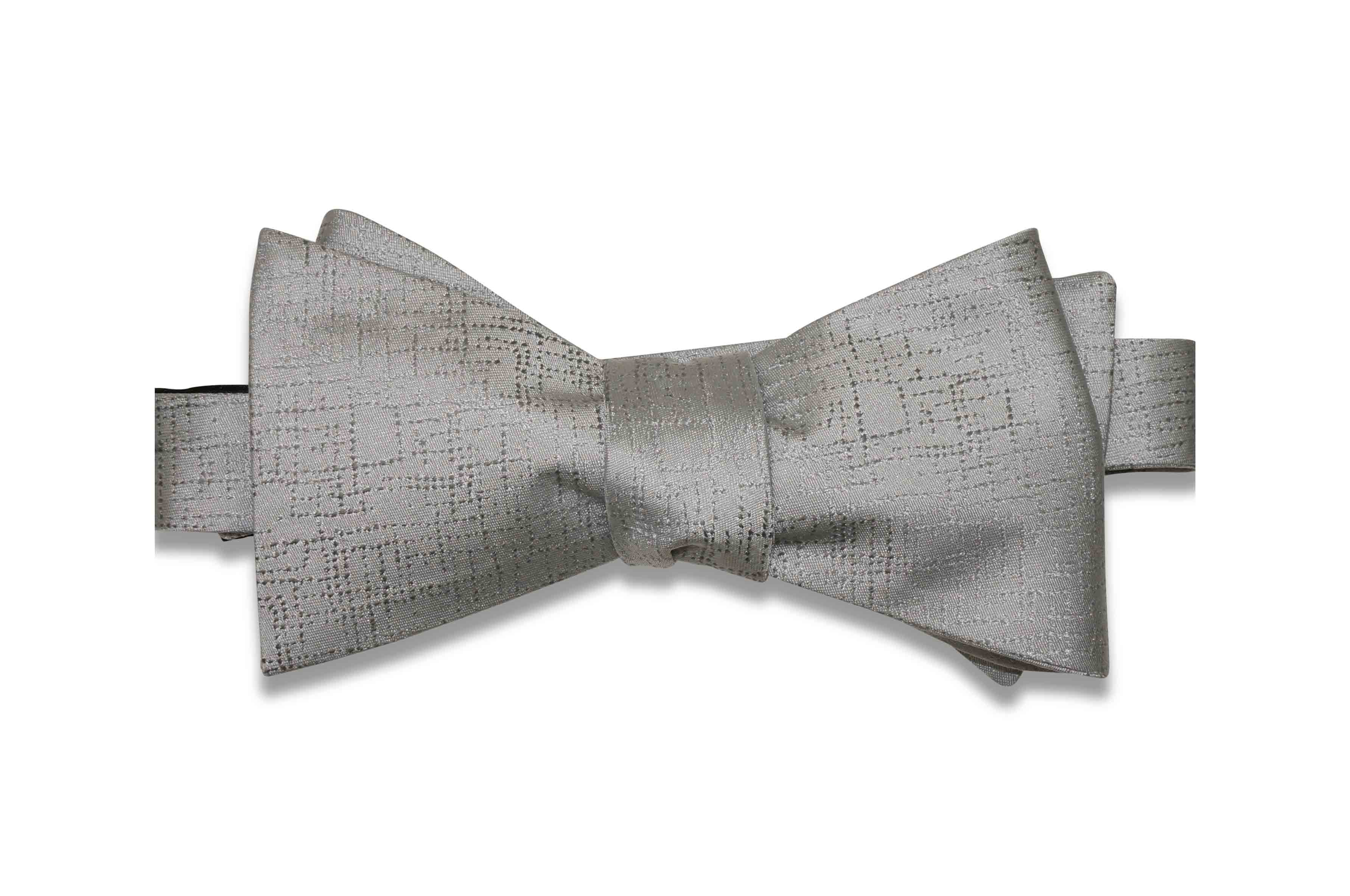 Silver Texture Bow Tie (Self-Tie) – Aristocrats Bows N Ties
